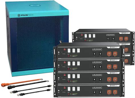 Pylontech 7x Us2000c Lifepo4 Batterie 16 8kwh Mit Wechselrichter Anschlusskabelset Und