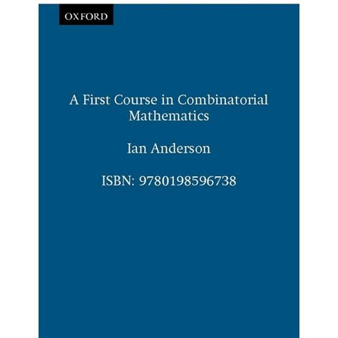 Oxford Applied Mathematics And Computing A First Course In