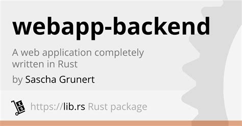 Webapp Backend Rust Utility Lib Rs