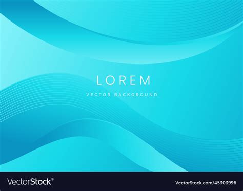 Abstract Modern Blue Gradient Waves Overlap Vector Image