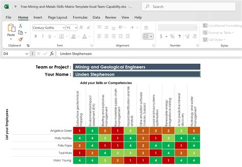 Free Mining Metals Skills Matrix Upleashed