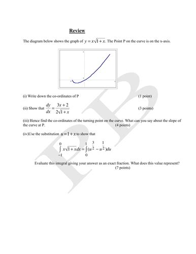 Differential Equation Review Teaching Resources