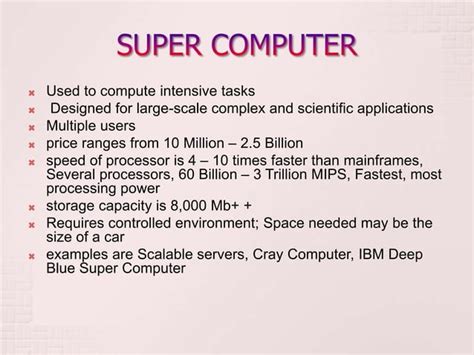 classifications of computers pptx desktops computing