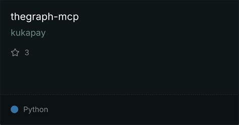 Thegraph Mcp Server Glama