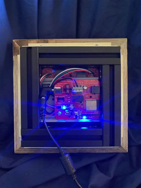 Animated LED Matrix In Wooden Frame Concealed By Way Mirror Etsy