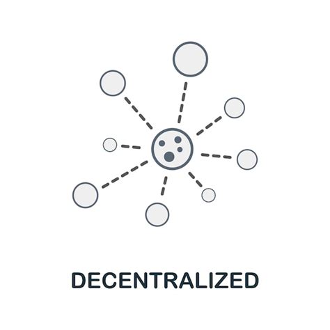 Premium Vector Decentralized Flat Icon Colored Sign From Cryptocurrency Collection Creative