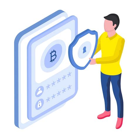 Premium Vector An Illustration Design Of Bitcoin Security