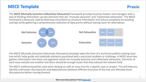 Mece Template Six Sigma Software Online Tools