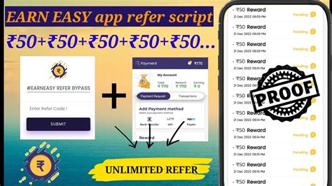 Earneasy App Refer Script Refer Trick Earn Easy App Unlimited Refer Youtube