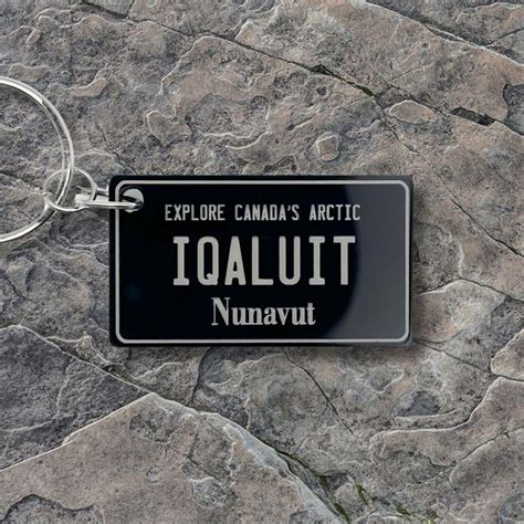 Canada Nunavut Vehicle License Plate Keychains Customizable