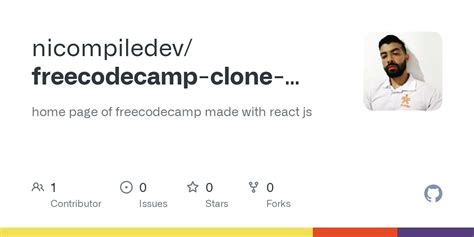 Github Nicompiledevfreecodecamp Clone React Home Page Of