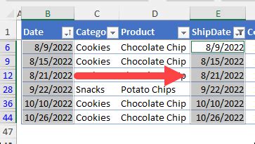 Excel Filtered List Paste Same Row Shortcut Contextures Blog