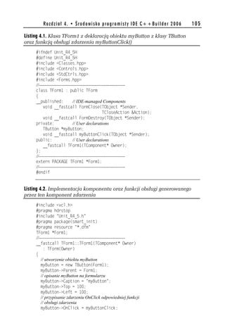 C Builder 2006 Ćwiczenia praktyczne PDF