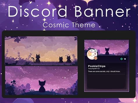 Discord Banner Profile Banner Stars And Moons Theme Galaxy Cat