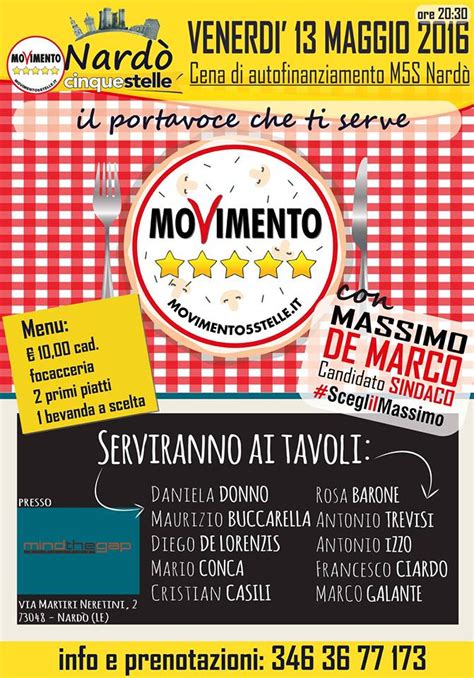 Il Movimento 5 Stelle Nardò Lancia Levento Il Portavoce Che Ti