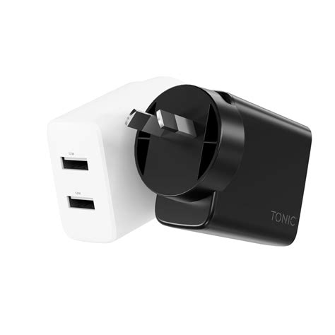 Tonic 24W Dual USB A Charger Twin Pack Black And White BIG W