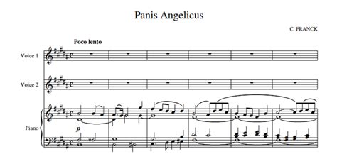 생명의 양식 Panis Angelicus 악보 첨부 네이버 블로그