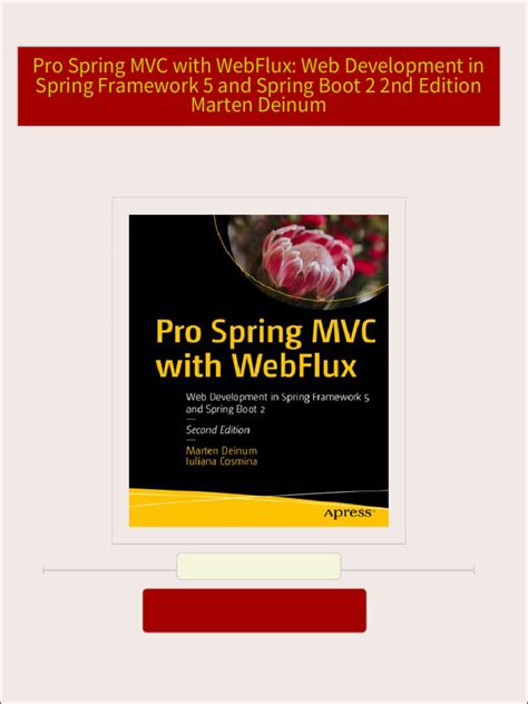 Free Pdf Sample Pro Spring Mvc With Webflux Web Development In Spring Framework 5 And Spring