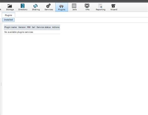 Plugins Tab Only Showing Installed Freenas