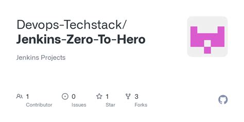 Github Devops Techstackjenkins Zero To Hero Jenkins Projects