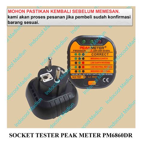 Soket Tester Uji Listrik Alat Tester Listrik Socket Tester Peak