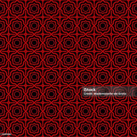 민족 고전 패턴입니다 원활한 벡터 일러스트입니다 추상적인 기하학적 반복 배경 막입니다 장식 벽지 인쇄 직물 블랙 레드 색상 0명에 대한 스톡 벡터 아트 및 기타 이미지