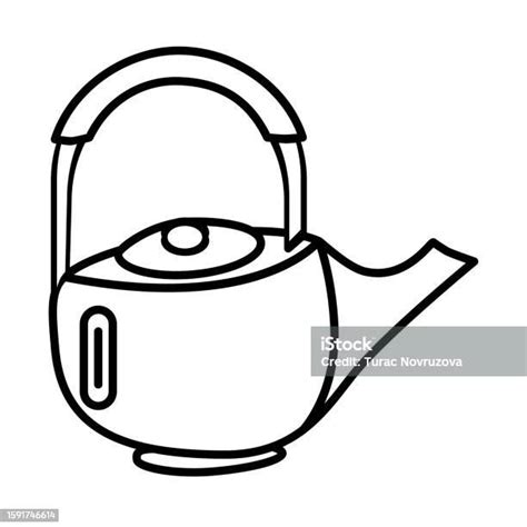 세라믹 찻주전자 얇은 선 아이콘 중국 다도 개념 흰색 배경에 일본 찻주전자 기호 녹차 아이콘을 스타일로 만들기 위한 주전자 웹 벡터 그래픽 0명에 대한 스톡 벡터 아트 및