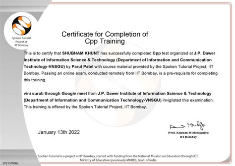 Shubham Khunt On Linkedin Iitbombay Spokentutorial Vnsgu Lifeatnow