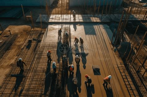 工地上忙碌的建筑工人高清图片下载 正版图片600050557 摄图网