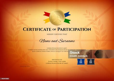 Template Sertifikat Dalam Tema Olahraga Basket Dengan Latar Belakang