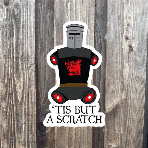Monty Python Tis But A Scratch Sticker Python Bk Scratch 0002 Etsy