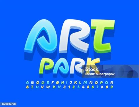 벡터 크리에이티브 배너 아트 파크 현대 알파벳 문자 및 숫자 세트 Film Festival에 대한 스톡 벡터 아트 및 기타