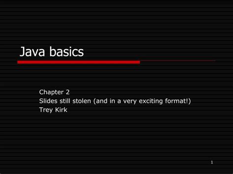 Ppt Java Basics Powerpoint Presentation Free Download Id5571596