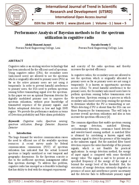 Performance Analysis Of Bayesian Methods To For The Spectrum
