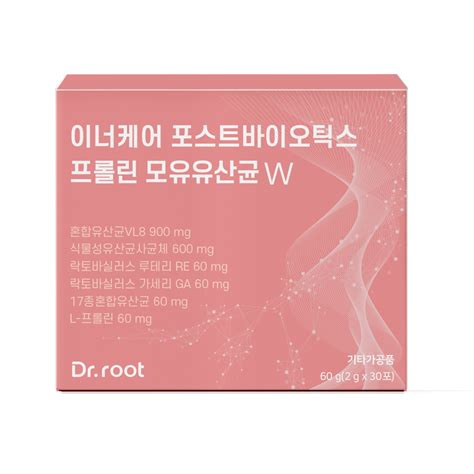 닥터루트 닥터루트 이너케어 포스트바이오틱스 Vl8 여성 질 유래 유산균 2g 30포 프롤린 모유유산균