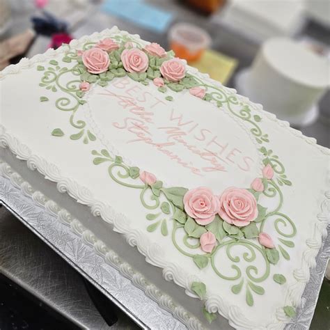 Floral Roses Slab Artistic Cake Design Inc