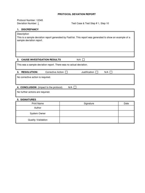 Deviation Report Template Report Template Progress Report Template