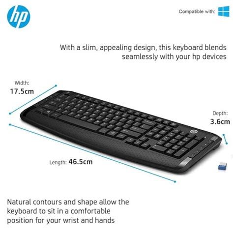 HP 3ML04AA Wireless Keyboard And Mouse Combo Openbox Store