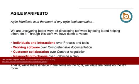 Agile Scrum Introduction PPT Slide Deck