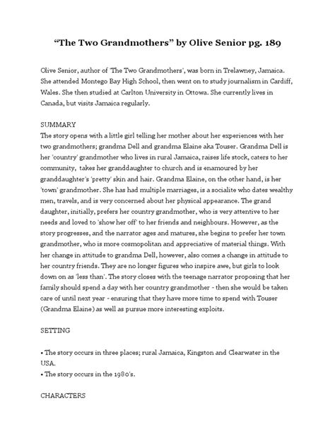 All Csec Short Stories Summary And Analysis Pdf Emma Novel