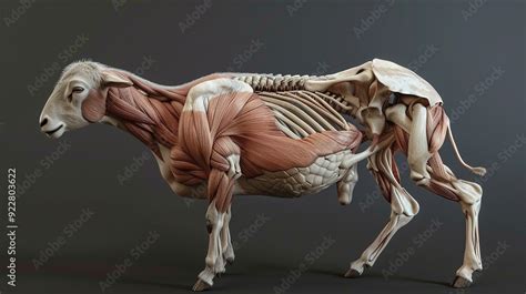 Muscularsystemsheepanatomy Stock Illustration Adobe Stock