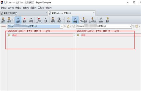 在beyond Compare文本对比中增加字符大小写对比 Beyond Compare中文网站