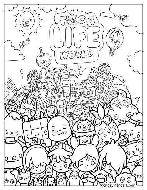 Toca Boca Coloring Pages Free