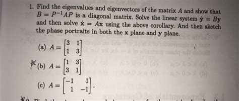 Solved 1 Find The Eigenvalues And Eigenvectors Of The
