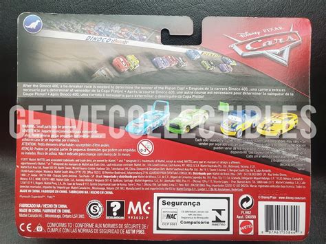 Disney Pixar Cars Dinoco Pitty Roger Wheeler King Chief 2 Pack 2018