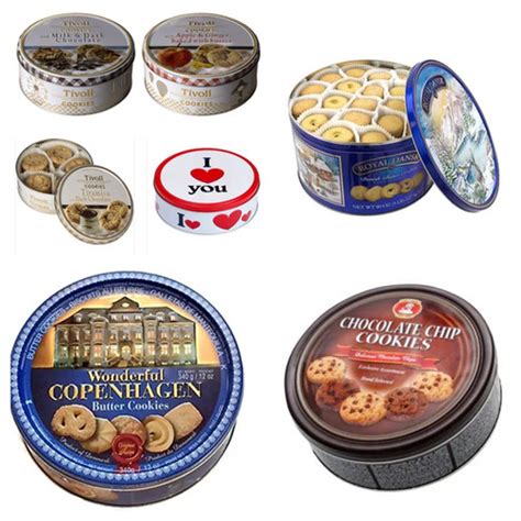 Mетална бисквитиера с маслени бисквити датски стил Oblachebg