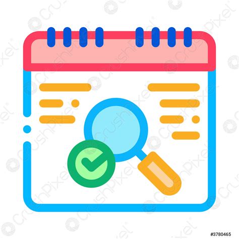 No Error Detection Icon Vector Outline Illustration Stock Vector