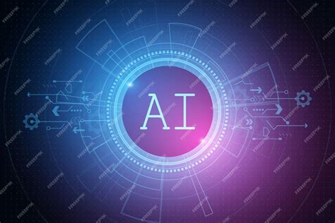 회로 기판 미래 기술 개념에 인공 지능 Ai 칩셋 프리미엄 벡터