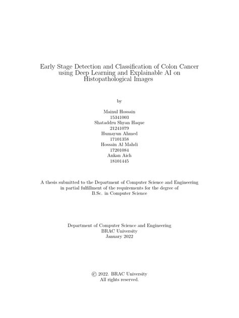 Colon Cancer Detection Pdf