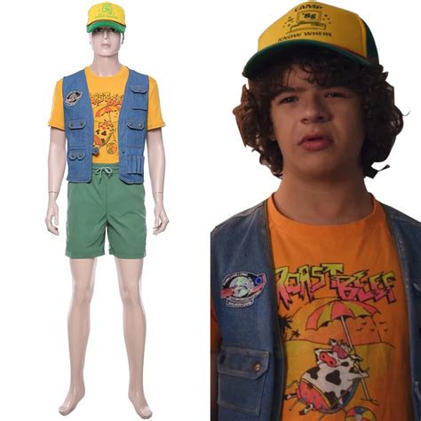 Stranger Things Season 3 Dustin Henderson Cosplay Costume Outfit Full